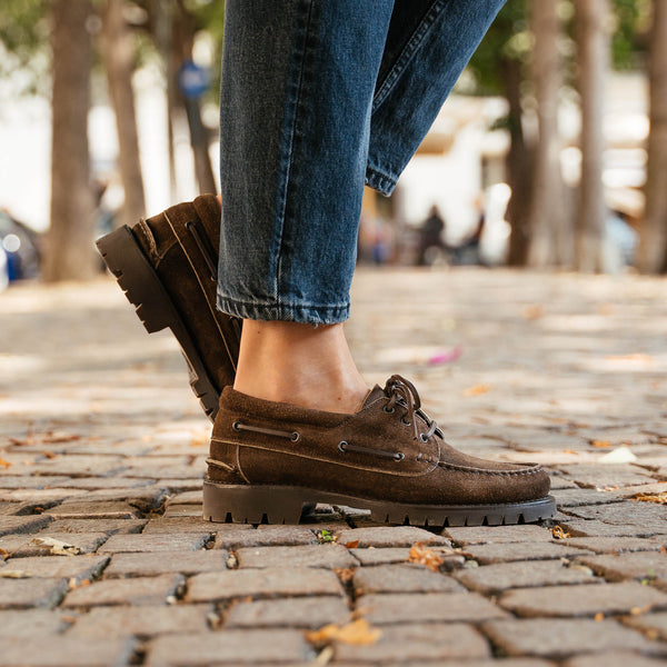 Velasca | Brown winter boat shoes, Made in Italy